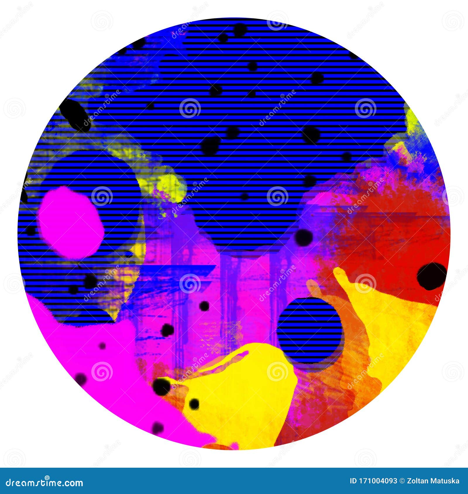 Multicolor Circle,round Shape, Art Abstract Background, Isolated Web ...