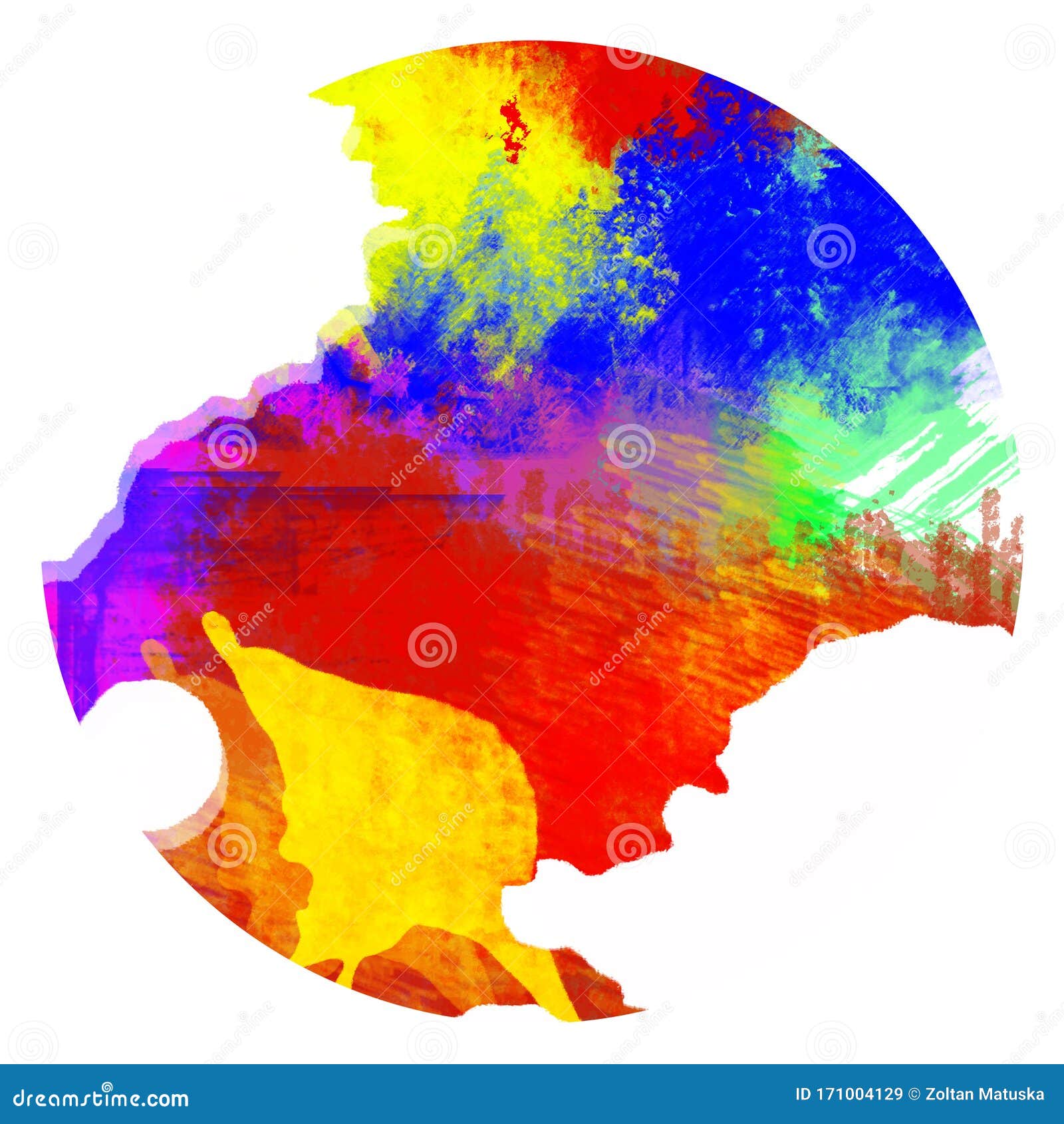 Multicolor Circle,round Shape, Art Abstract Background, Isolated Web ...