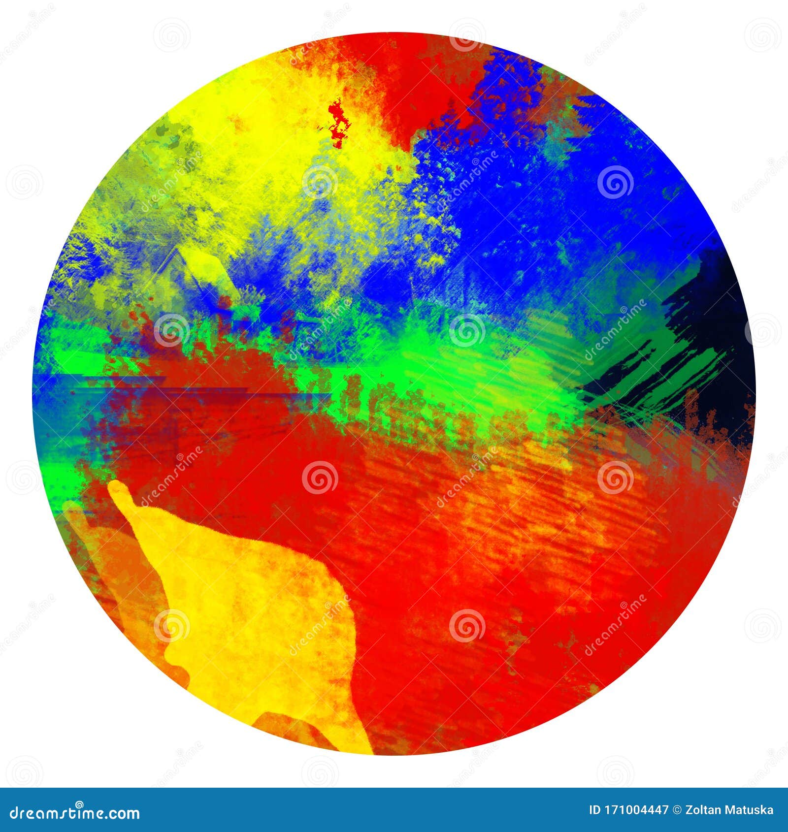 Multicolor Circle,round Shape, Art Abstract Background, Isolated Web ...