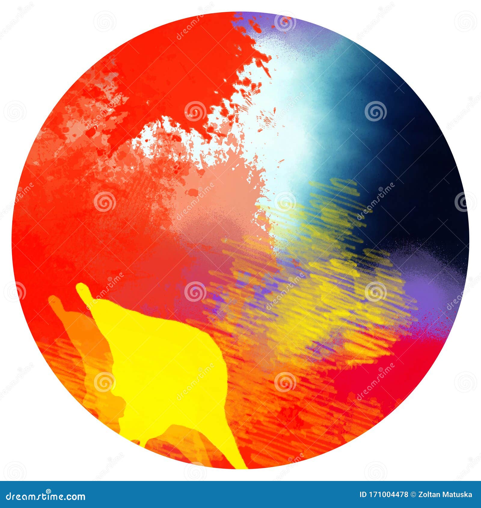 Multicolor Circle,round Shape, Art Abstract Background, Isolated Web ...