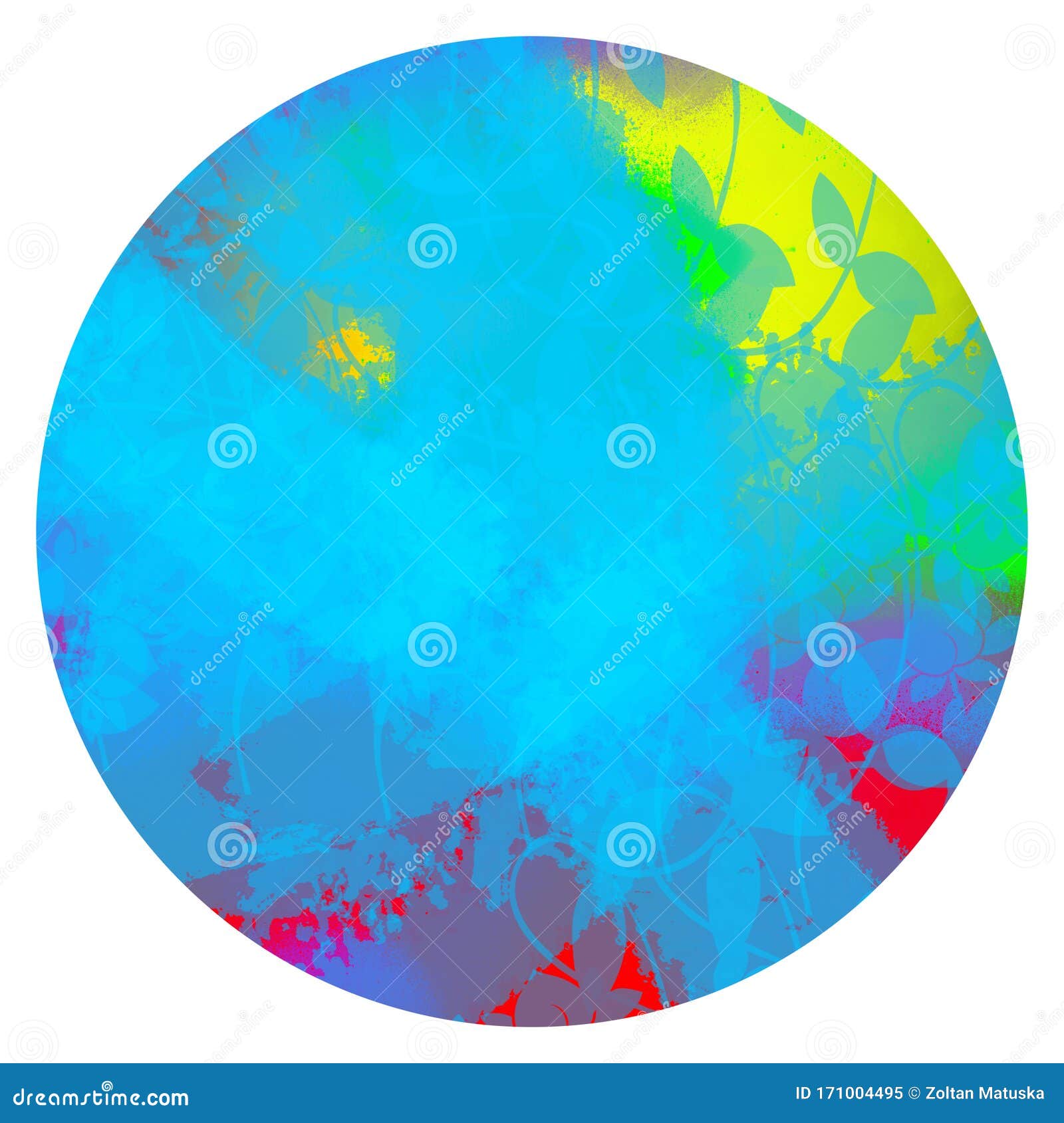 Multicolor Circle,round Shape, Art Abstract Background, Isolated Web ...