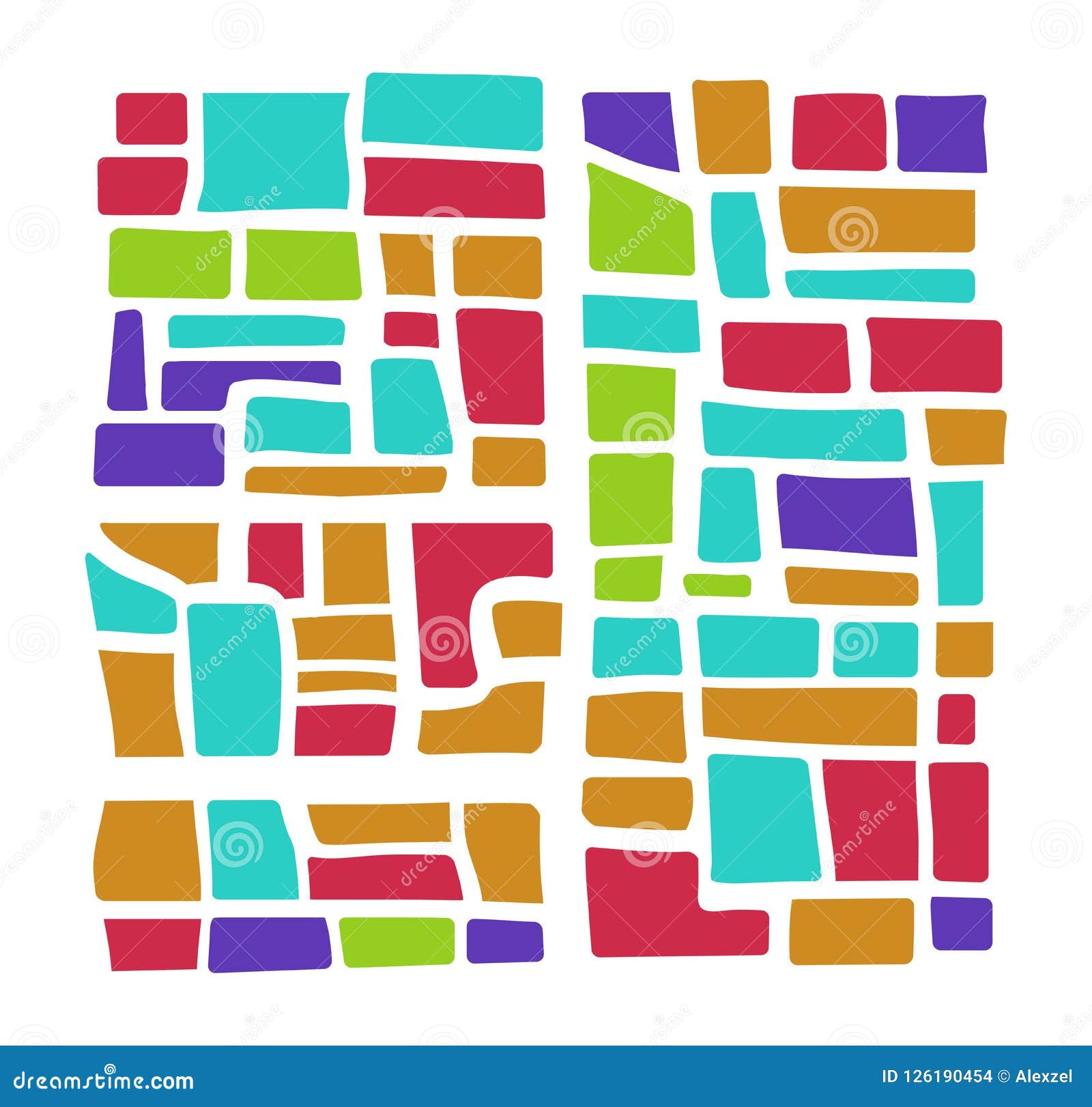 Multicolor city plan stock vector. Illustration of road - 126190454