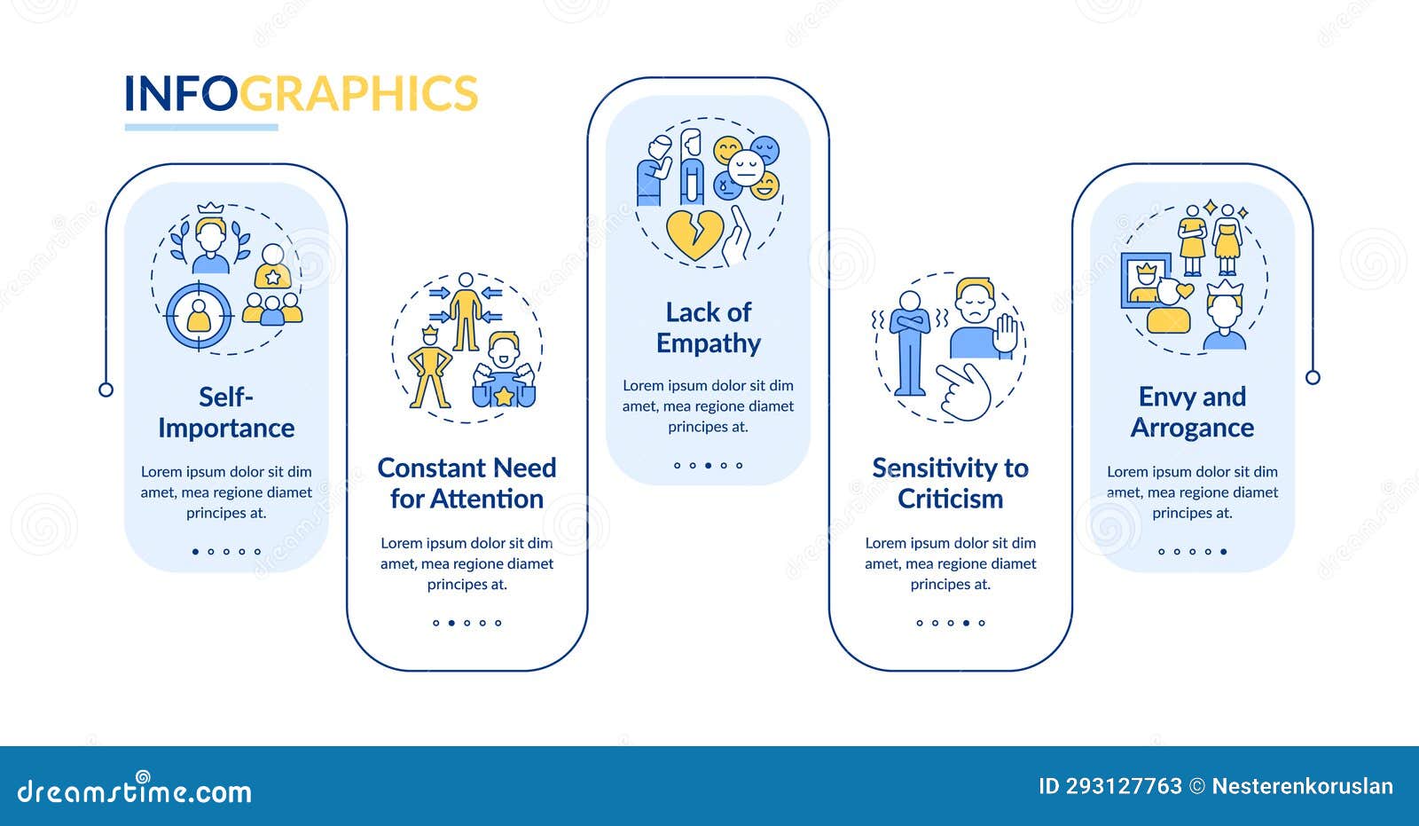 Multicolor Codependent Relationship Layout with Linear Icons Stock ...