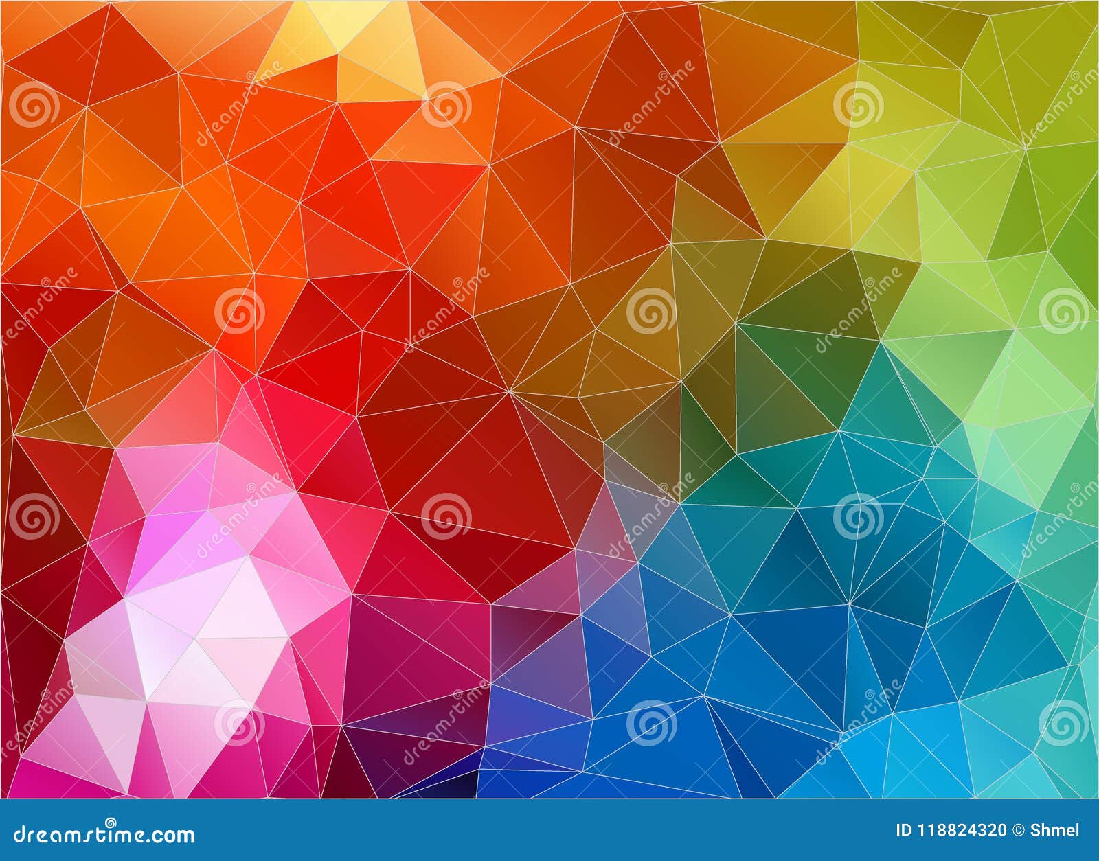 Multicolor Color Geometric Triangle Wallpaper Stock Vector ...