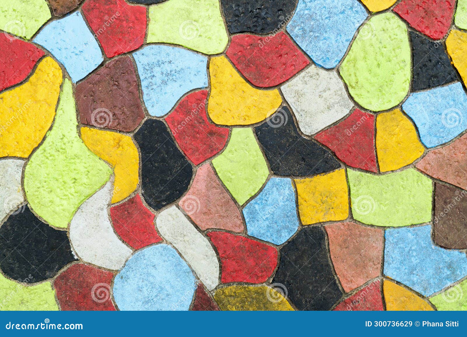Multicolor Concrete Painted Floor Block Texture Background. Multi Color ...