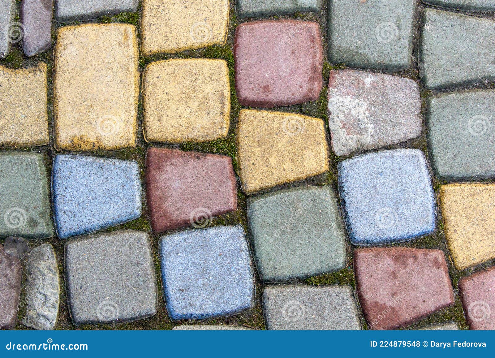 Multicolor Concrete Paving Slab. Beautiful Pattern, Background Close-up ...