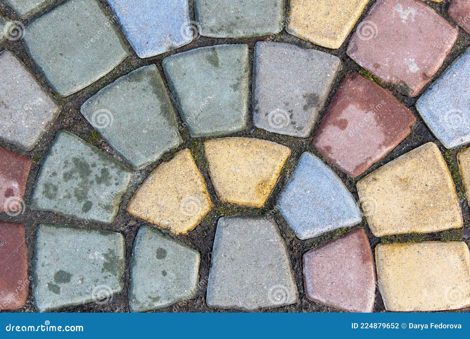 Multicolor Concrete Paving Slab. Beautiful Pattern, Background Close-up ...