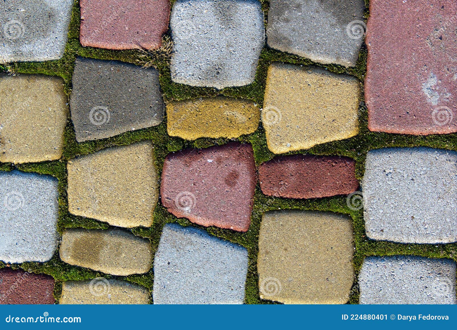 Multicolor Concrete Paving Slab. Beautiful Pattern, Background Close-up ...