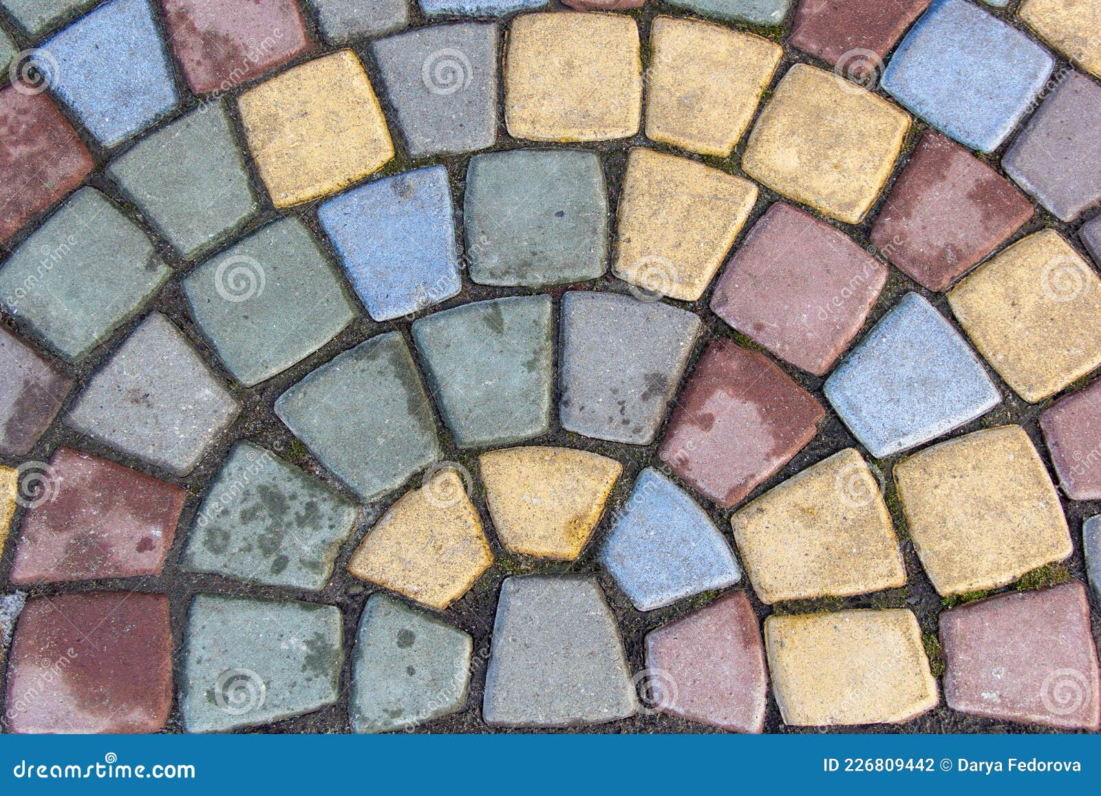 Multicolor Concrete Paving Slab. Beautiful Pattern, Background Close-up ...