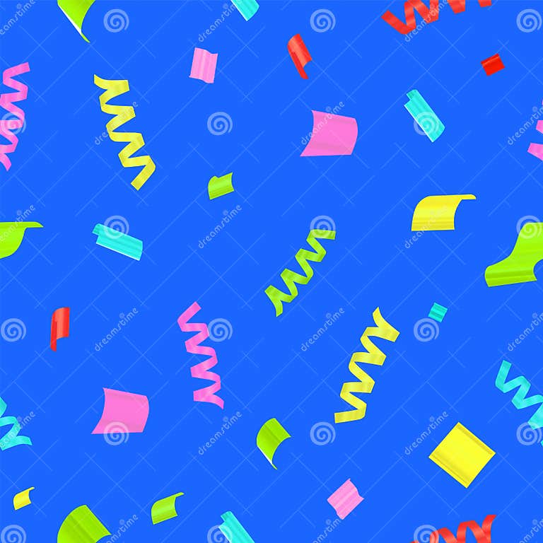 Multicolor Confetti Celebration Design Seamless Pattern Stock ...