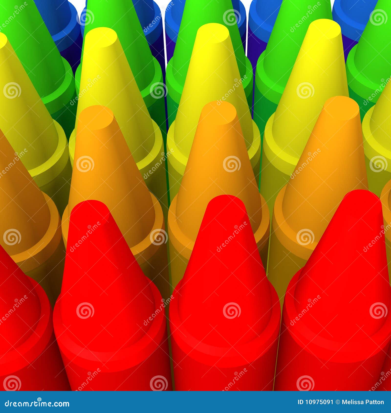 Multicolor Crayon Image 3 - 3d Computer Generated Stock Illustration ...