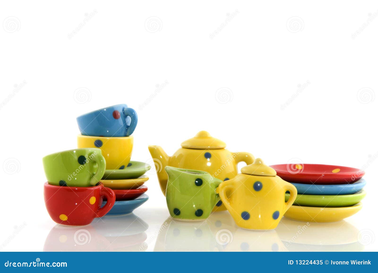 Multicolor crockery stock image. Image of white, cups - 13224435