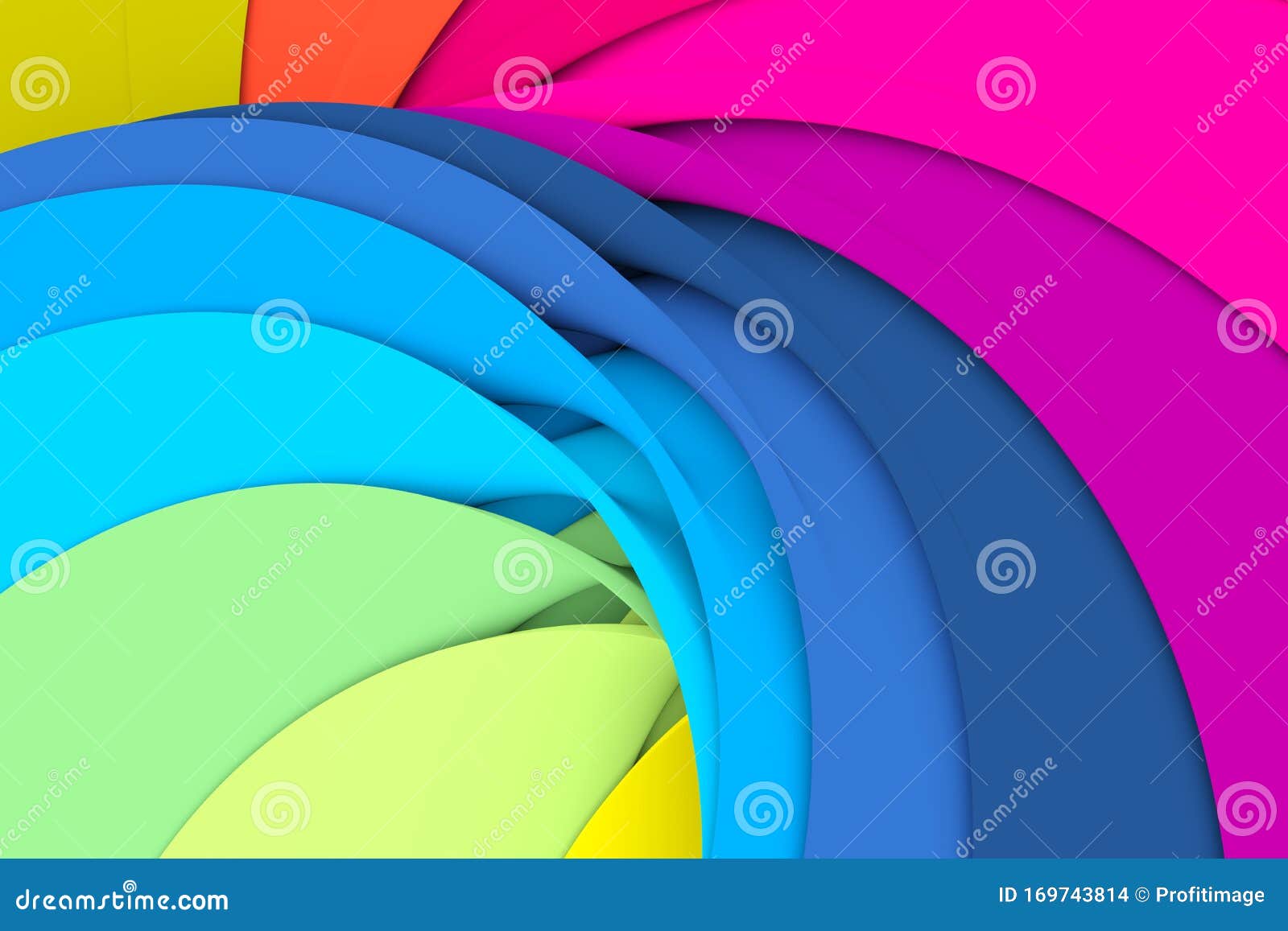 Multicolor Curved Line Abstract Background Stock Illustration ...
