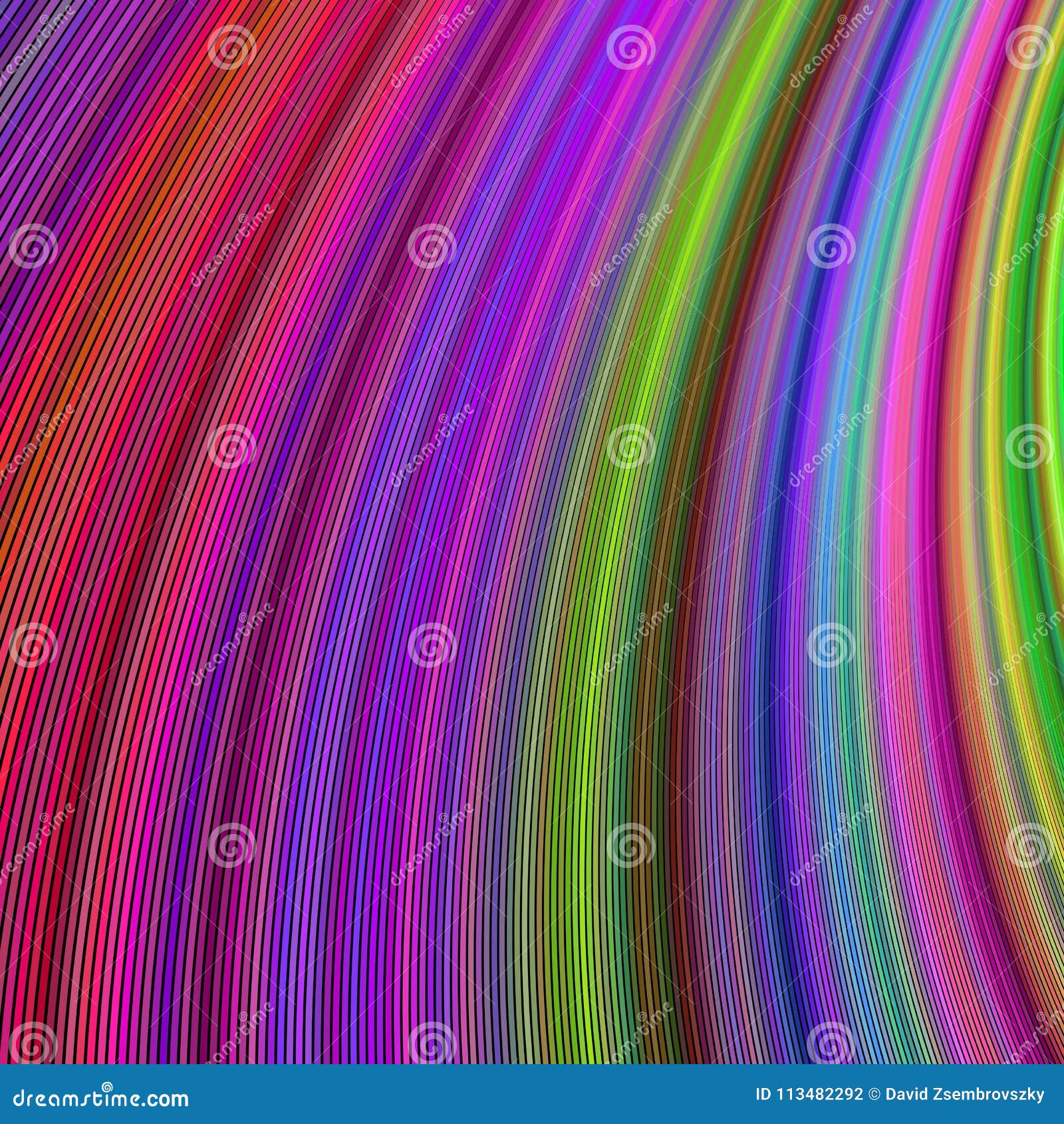 Multicolor Curved Stripe Design Background Stock Vector - Illustration ...