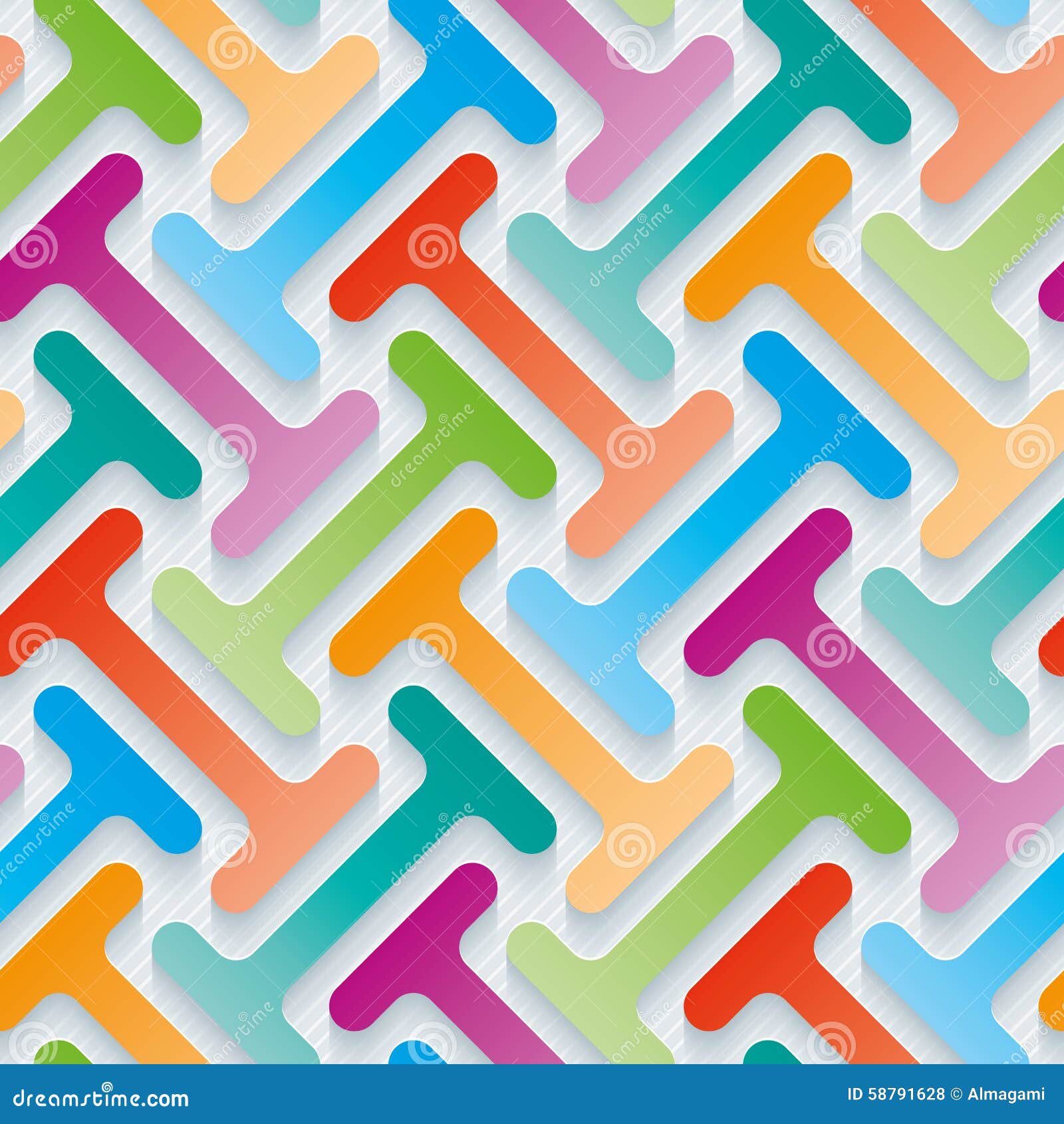 Multicolor 3d wallpaper. stock vector. Illustration of colorful - 58791628