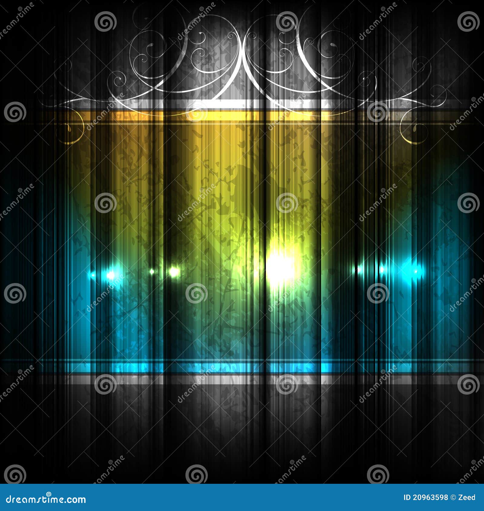 Dark Gothic Corridor With Columns Stock Photography | CartoonDealer.com ...