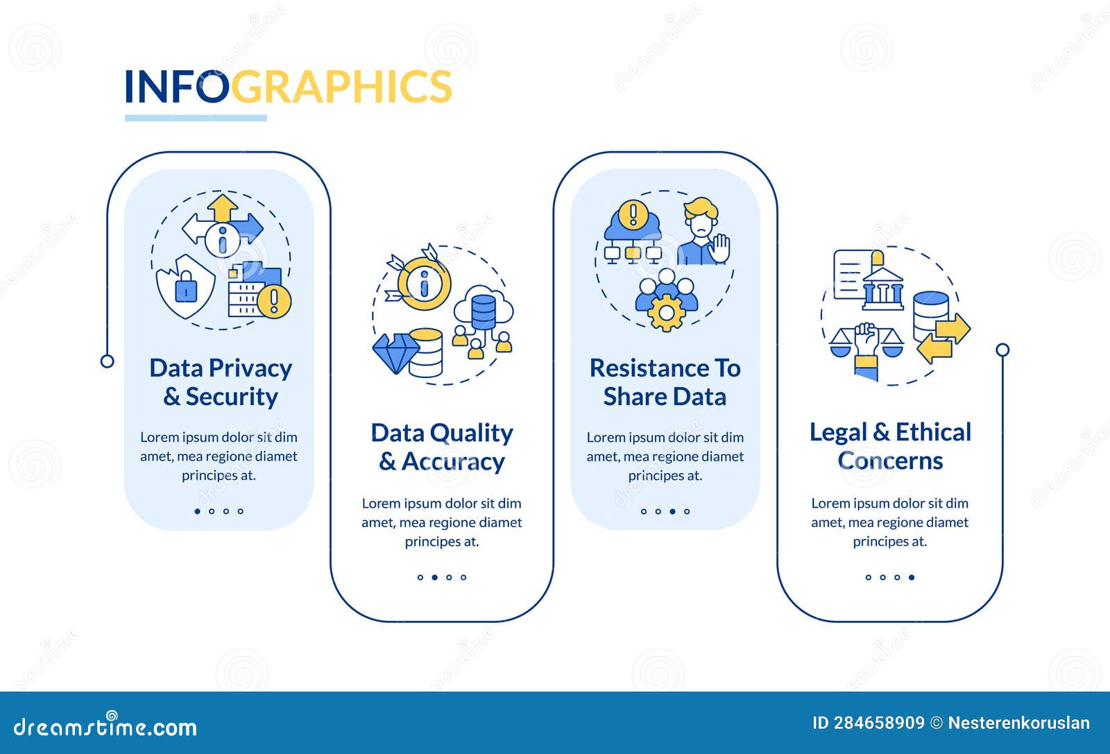 2d Data Democratization Concept Linear Icon Vector Illustration