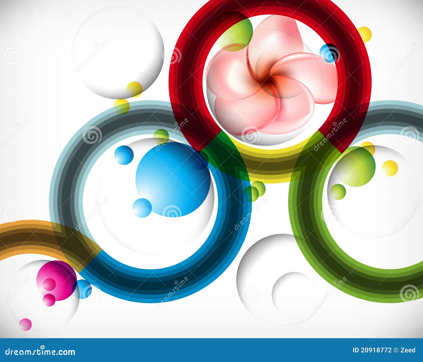 Multicolor Design with Flower Background Stock Vector - Illustration of ...