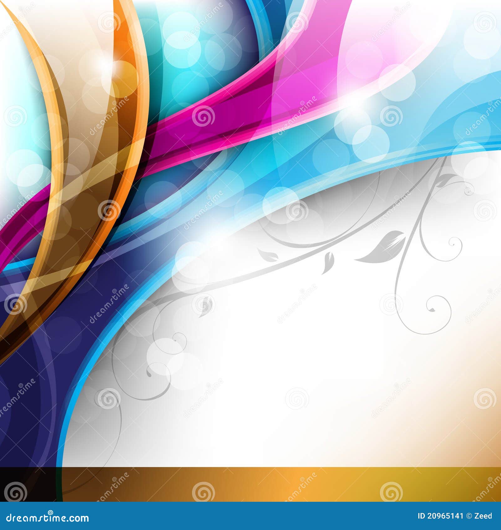 Multicolor Design with Foliage Elements Stock Vector - Illustration of ...