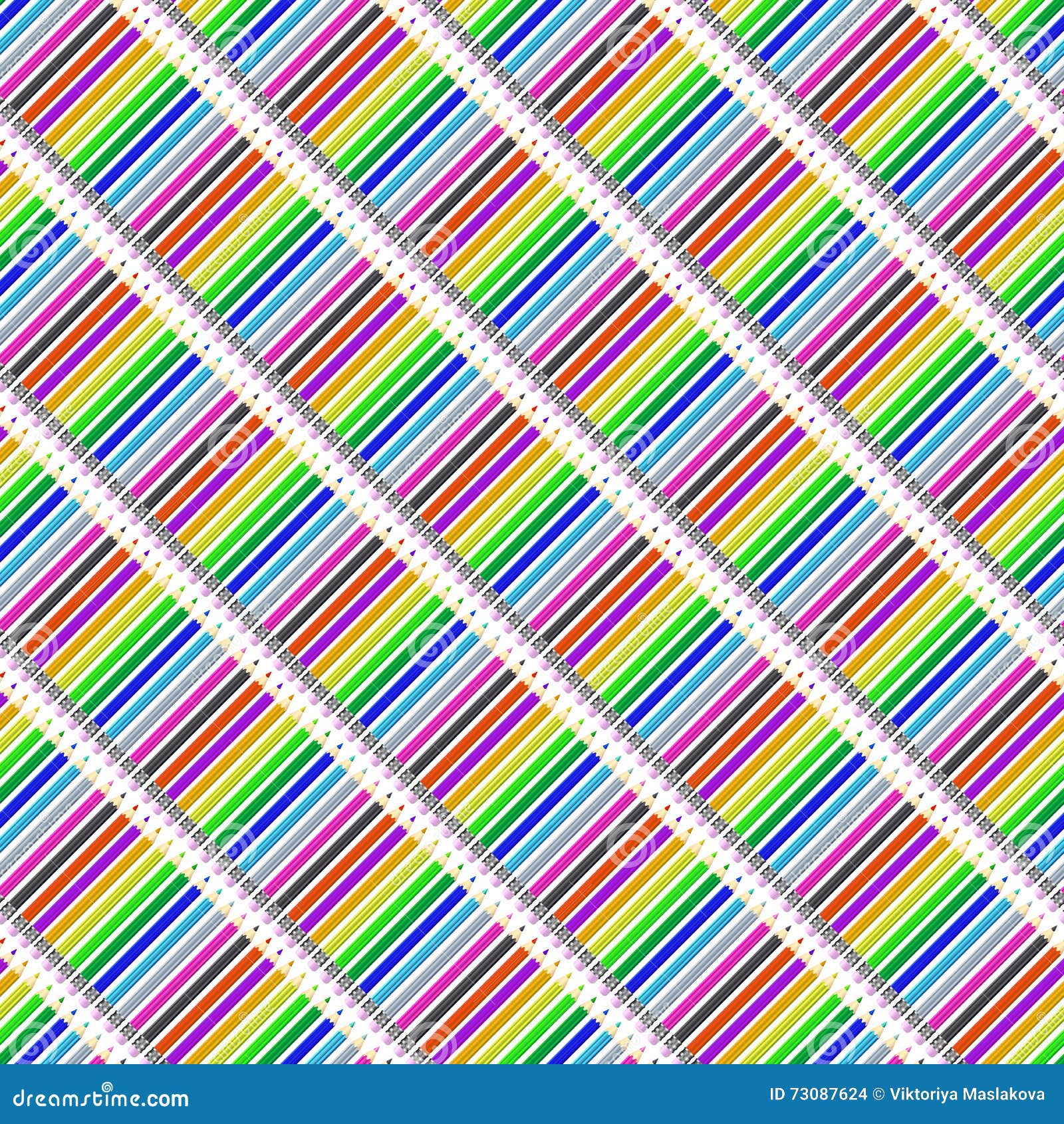 A Multicolor Diagonal Pencils Seamless Pattern Stock Vector ...