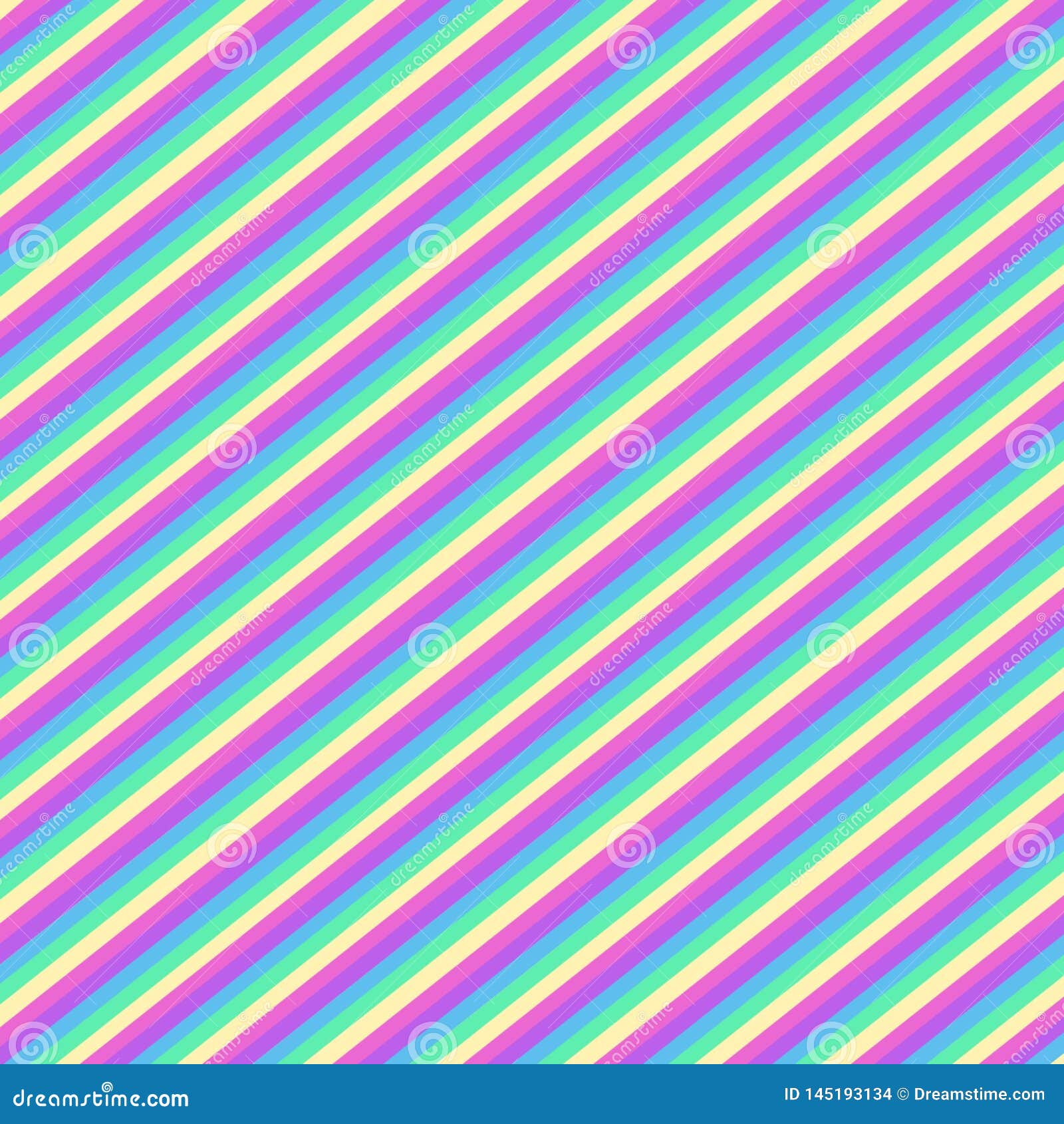 Multicolor Diagonal Stripes, Seamless Pattern Stock Illustration ...