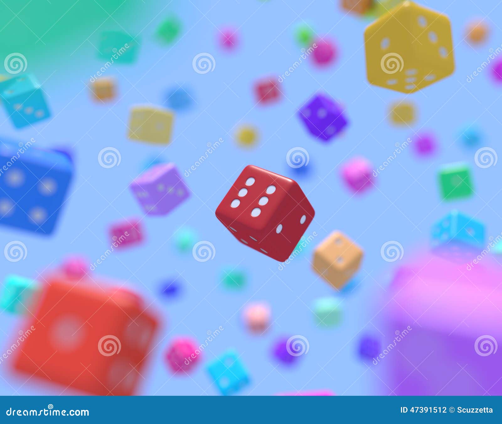 Multicolor dice stock illustration. Illustration of fortune - 47391512