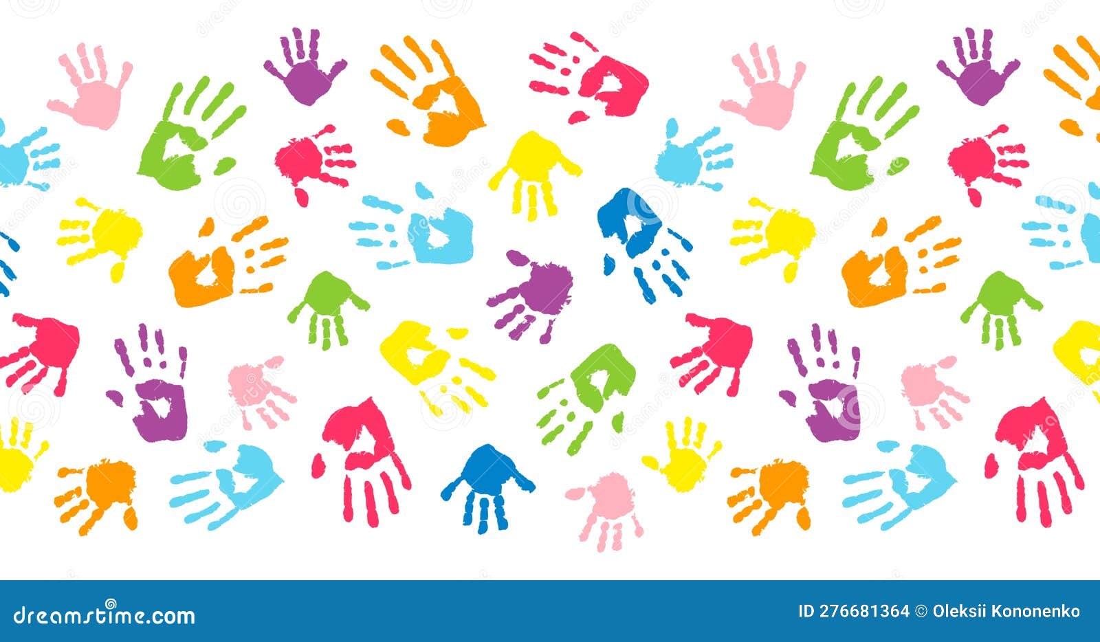 Multicolor Different Hand Prints, Background Made from Colorful ...