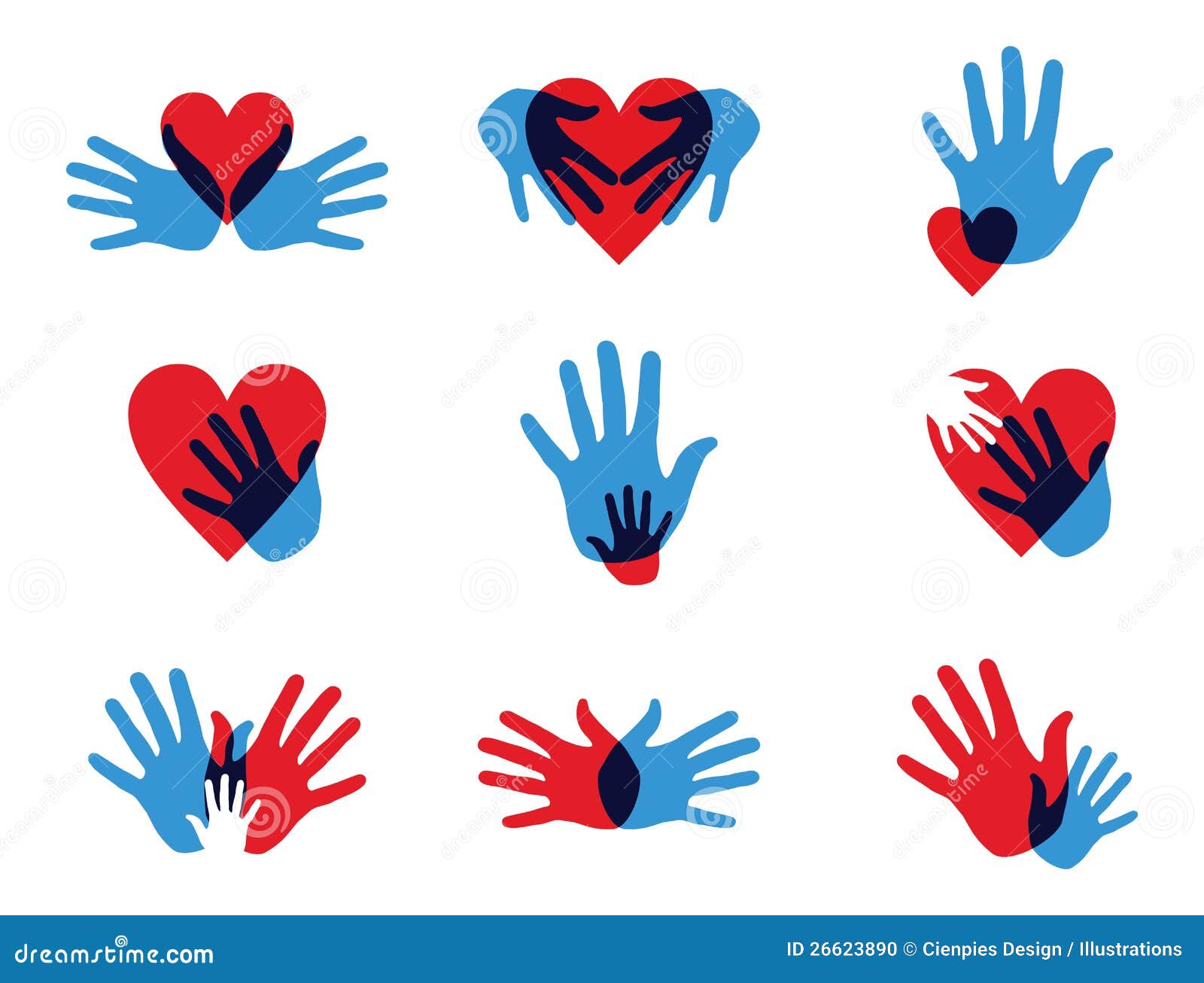 Multicolor Diversity Hands Icons Stock Vector - Illustration of ...