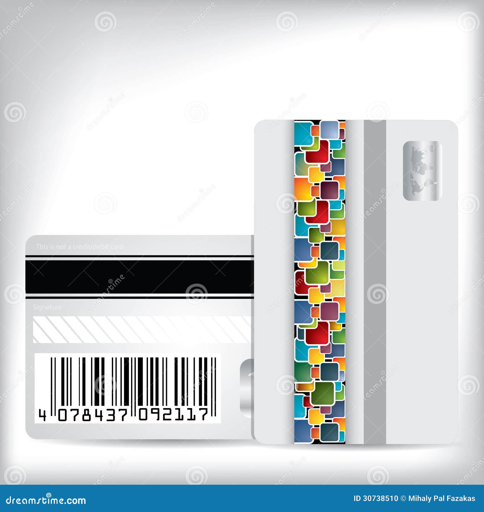 Multicolor Dotted Loyalty Card Design Stock Vector - Illustration of ...