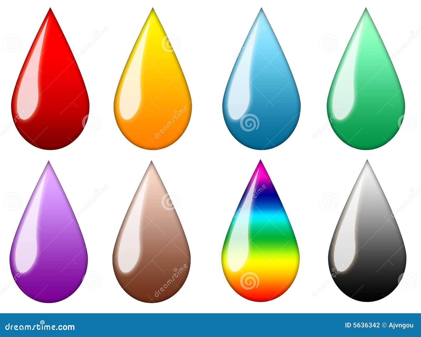 Multicolor Drops stock illustration. Illustration of water - 5636342