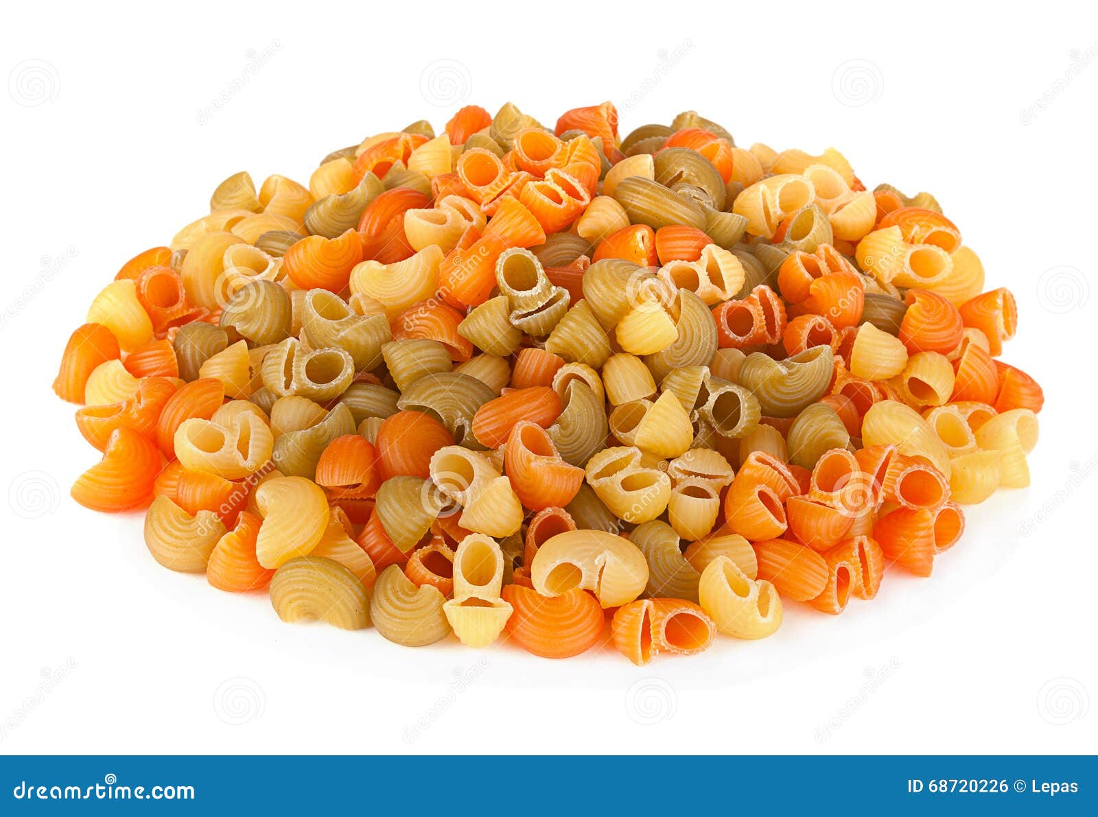 Multicolor dry swirl pasta stock photo. Image of penne - 68720226