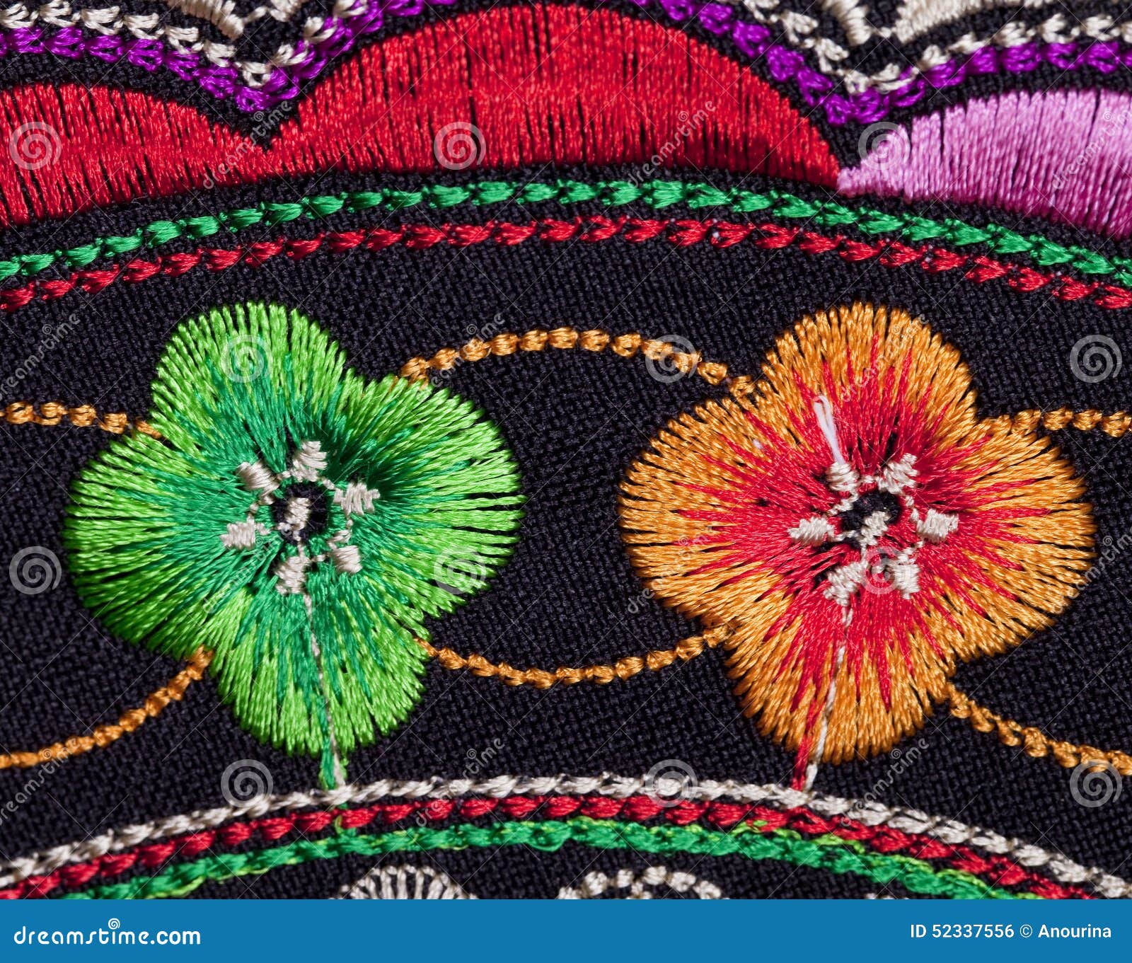 Multicolor Ethnic Embroidery Stock Photo - Image of decor, curtain ...