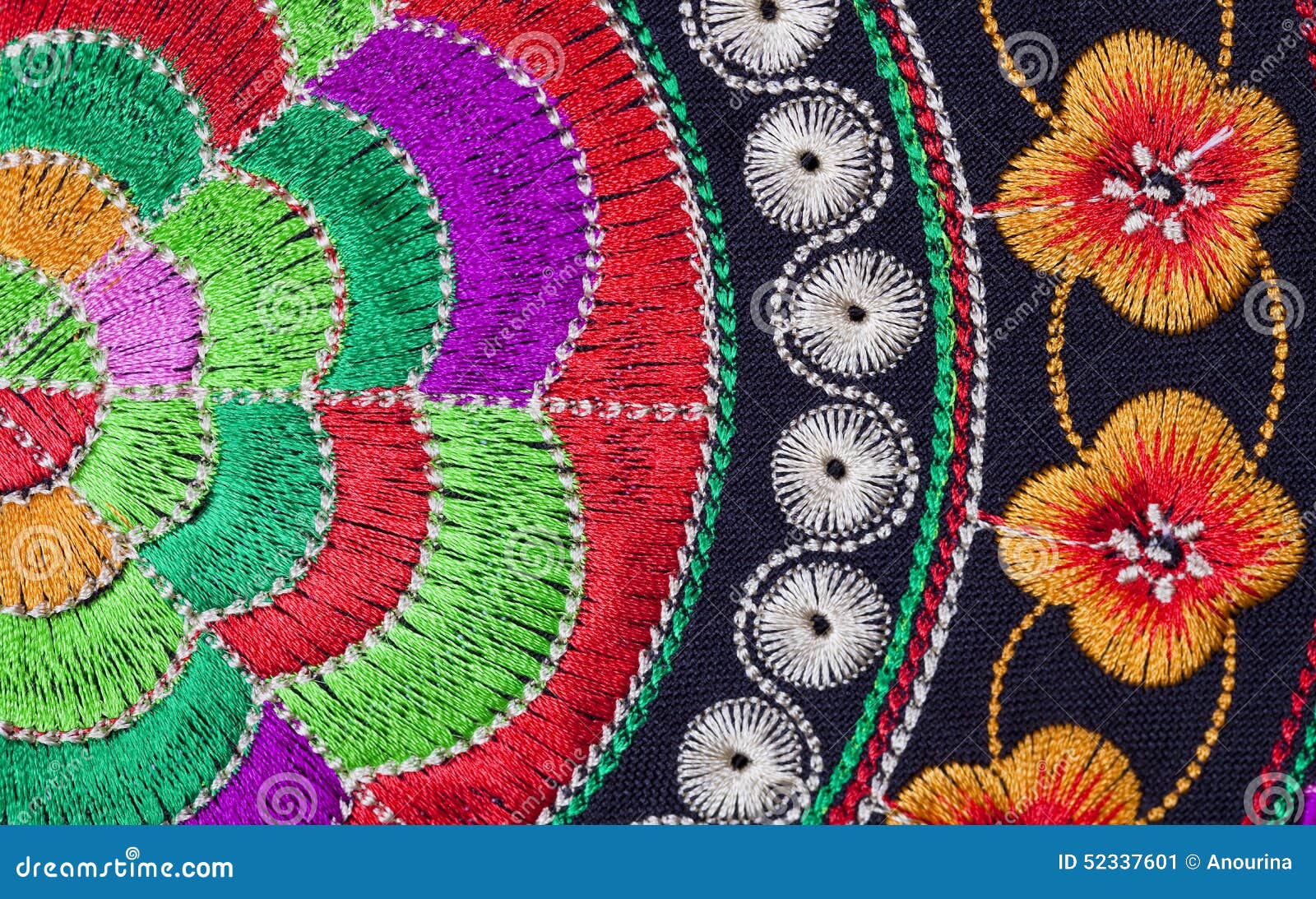 Multicolor Ethnic Embroidery Stock Image - Image of ethnic, december ...