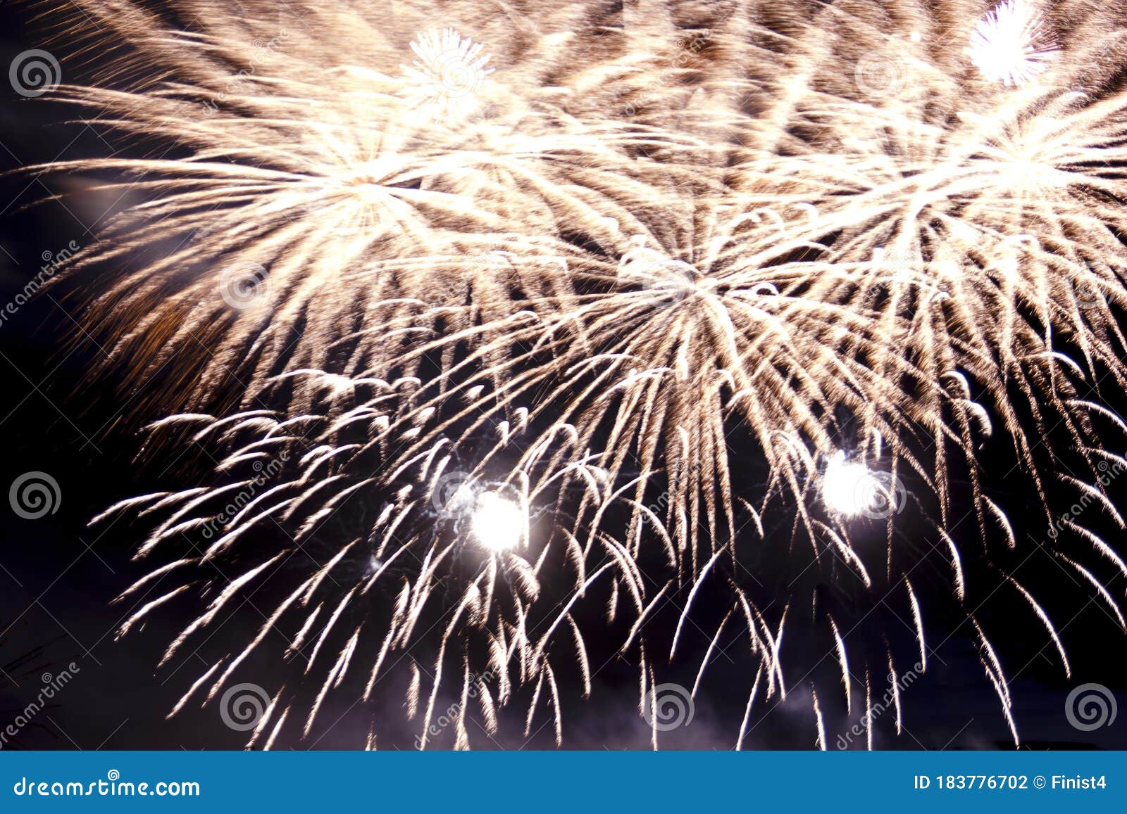 Multicolor Fireworks in the Night Sky in the Form of Flowers Stock ...