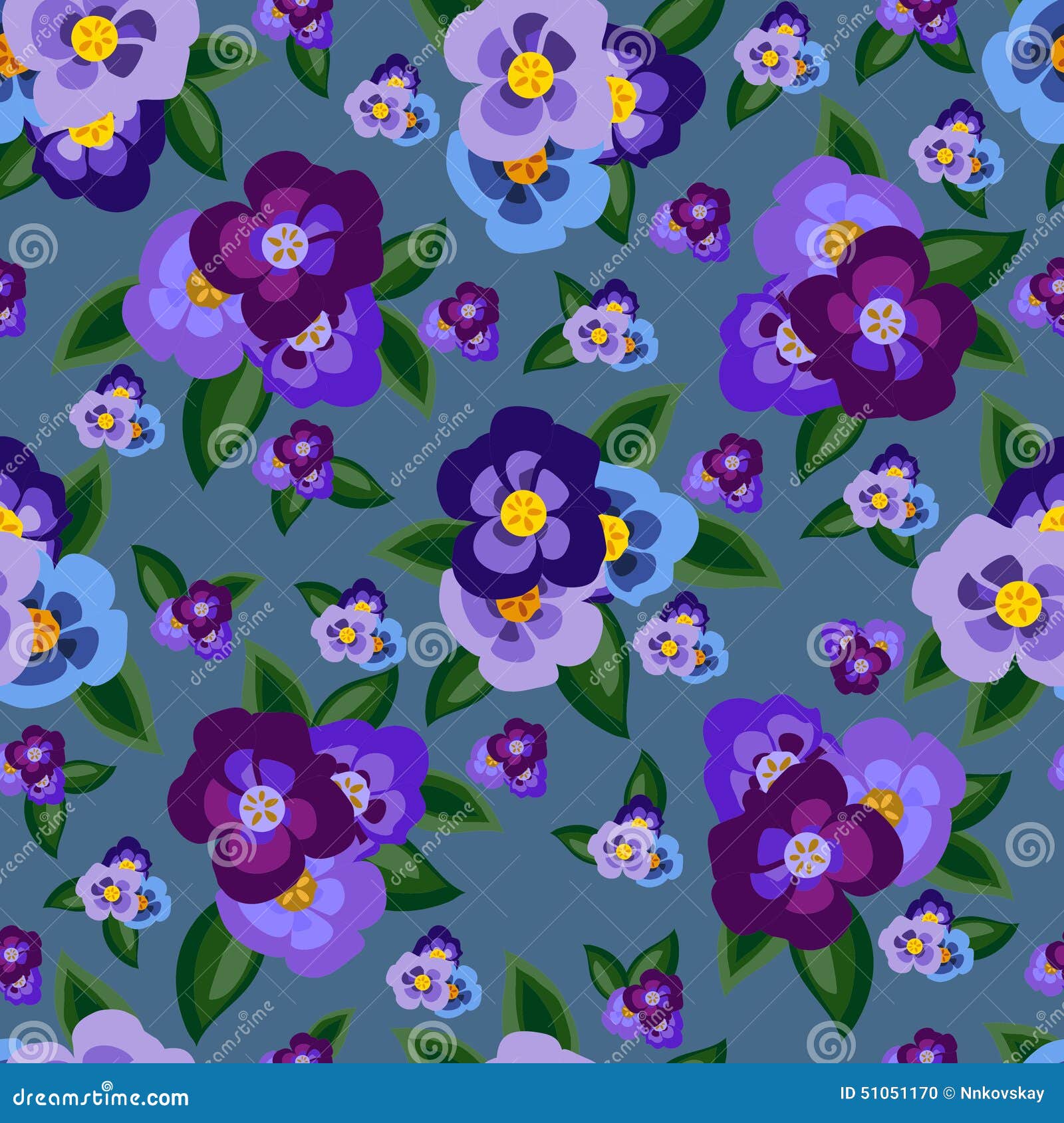 Floral Pattern Multicolor Flowers Background Stock Vector ...