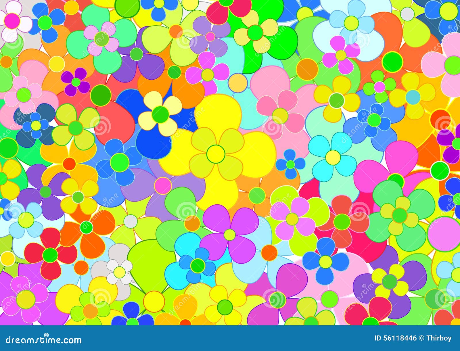 Multicolor Flowers Background Stock Vector - Illustration of abstract ...