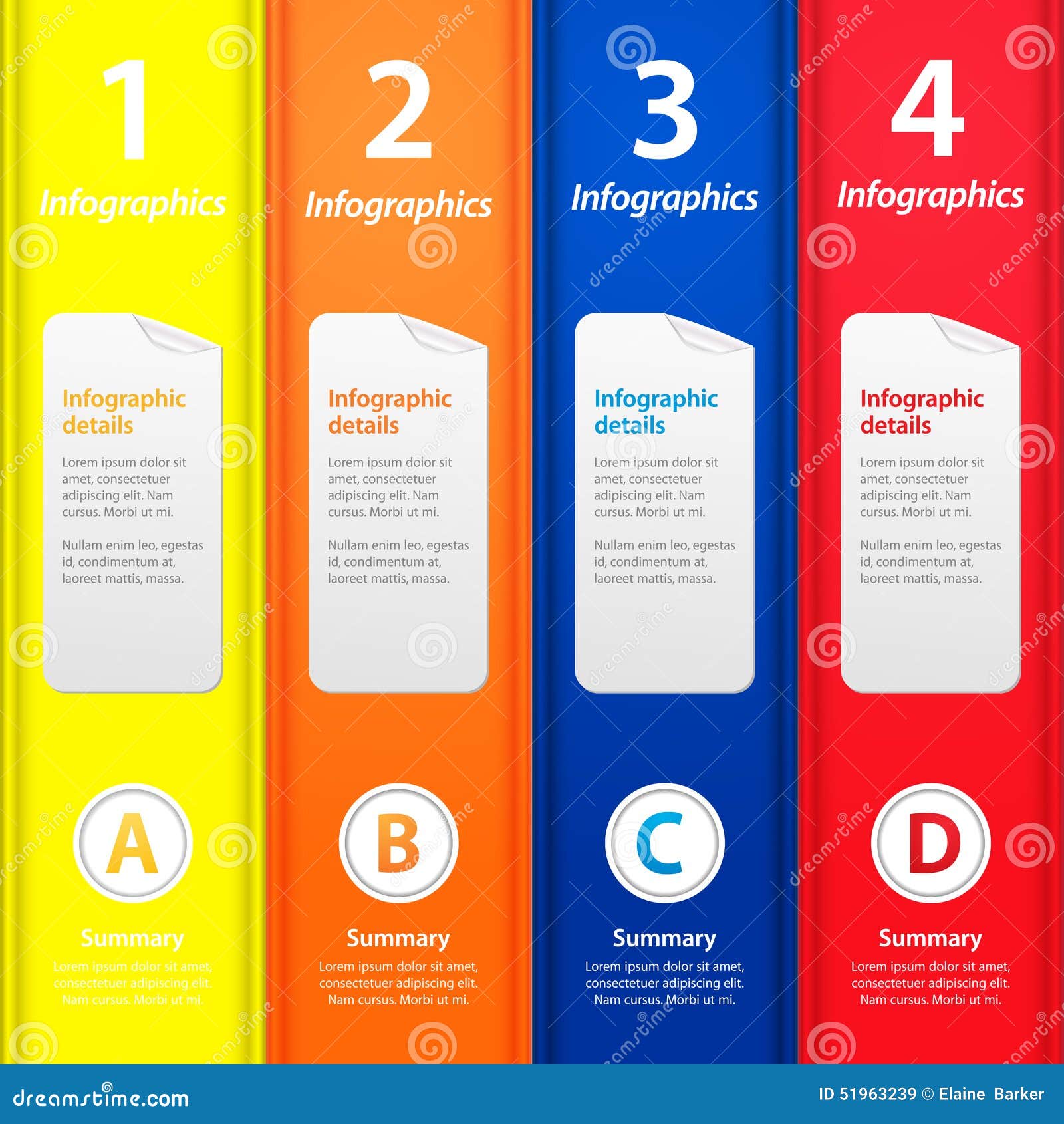 Multicolor Folders Infographic Stock Illustration - Illustration of ...