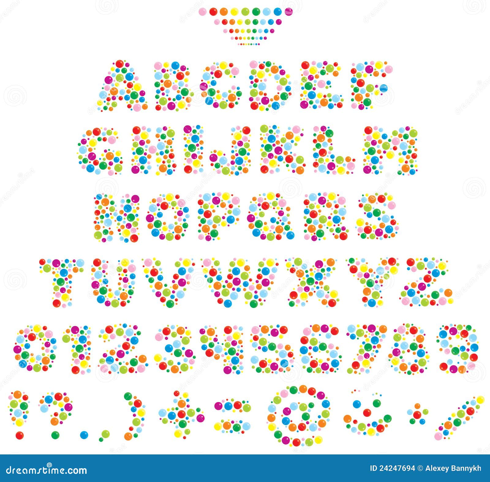 Multicolor Font for Children Stock Vector - Illustration of english ...