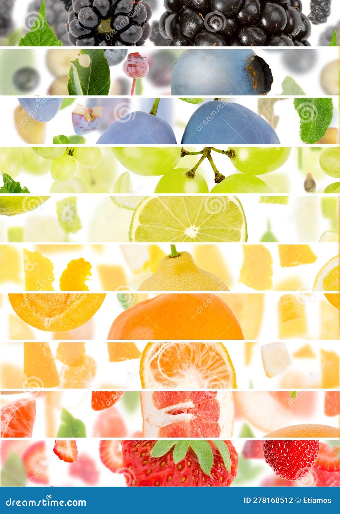 Multicolor Fruit Abstract Stripe Mix Stock Photo - Image of food ...