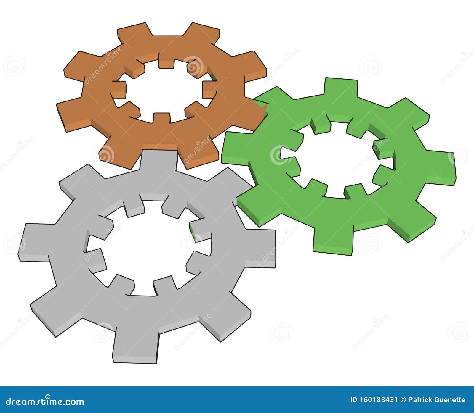 Multicolor Gears, Illustration, Vector Stock Vector - Illustration of ...