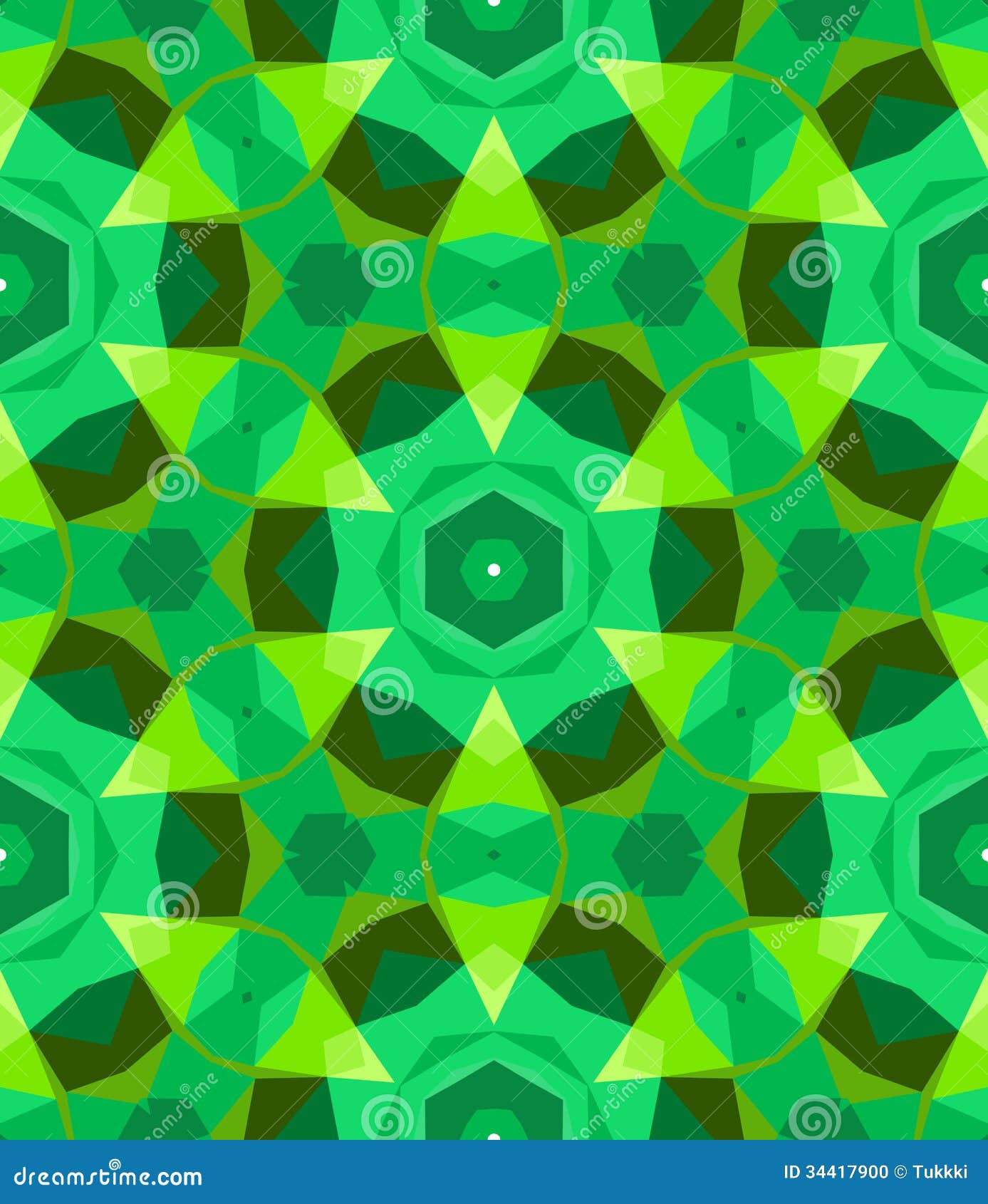 Multicolor Geometric Pattern in Bright Green. Stock Vector ...