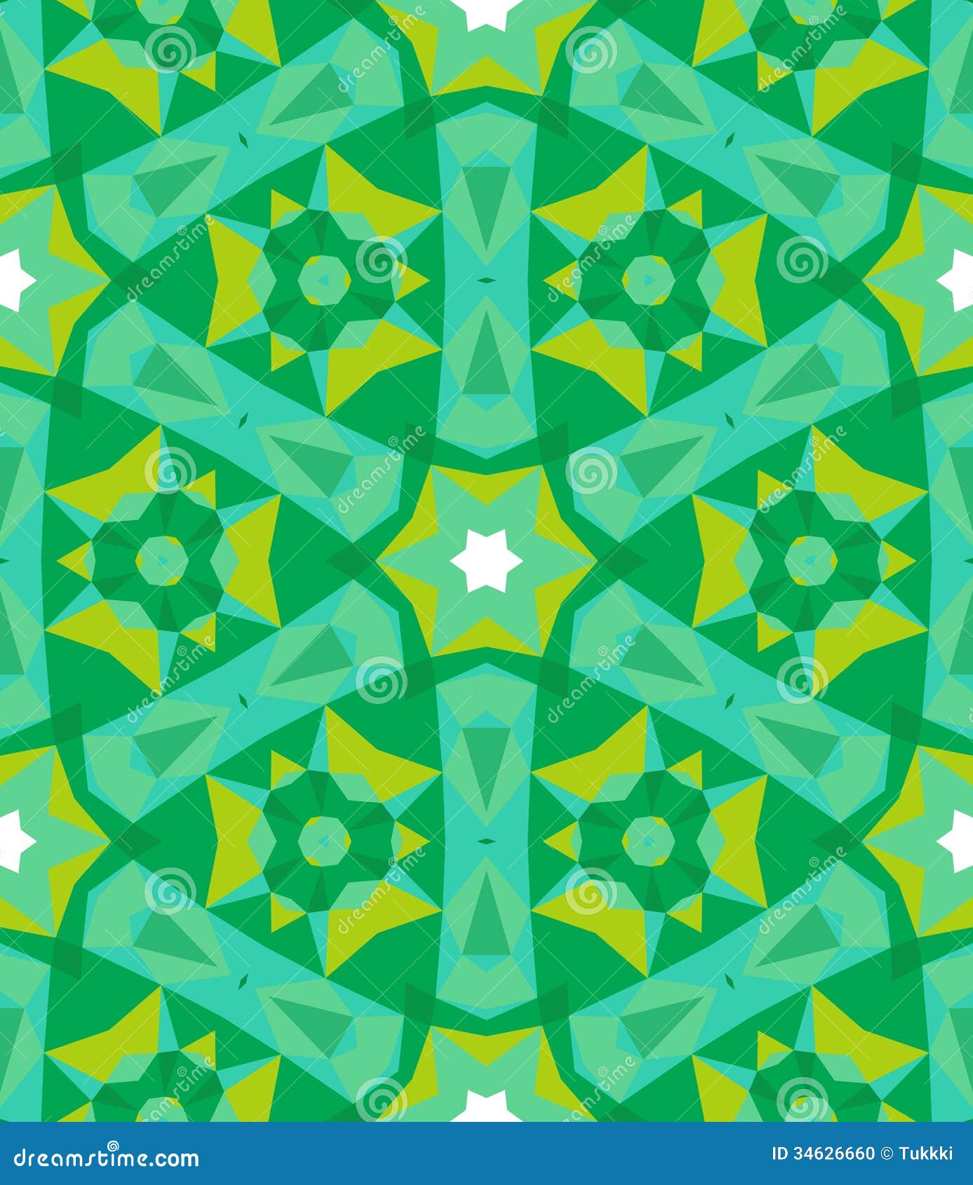 Multicolor Geometric Pattern in Bright Green. Stock Vector ...