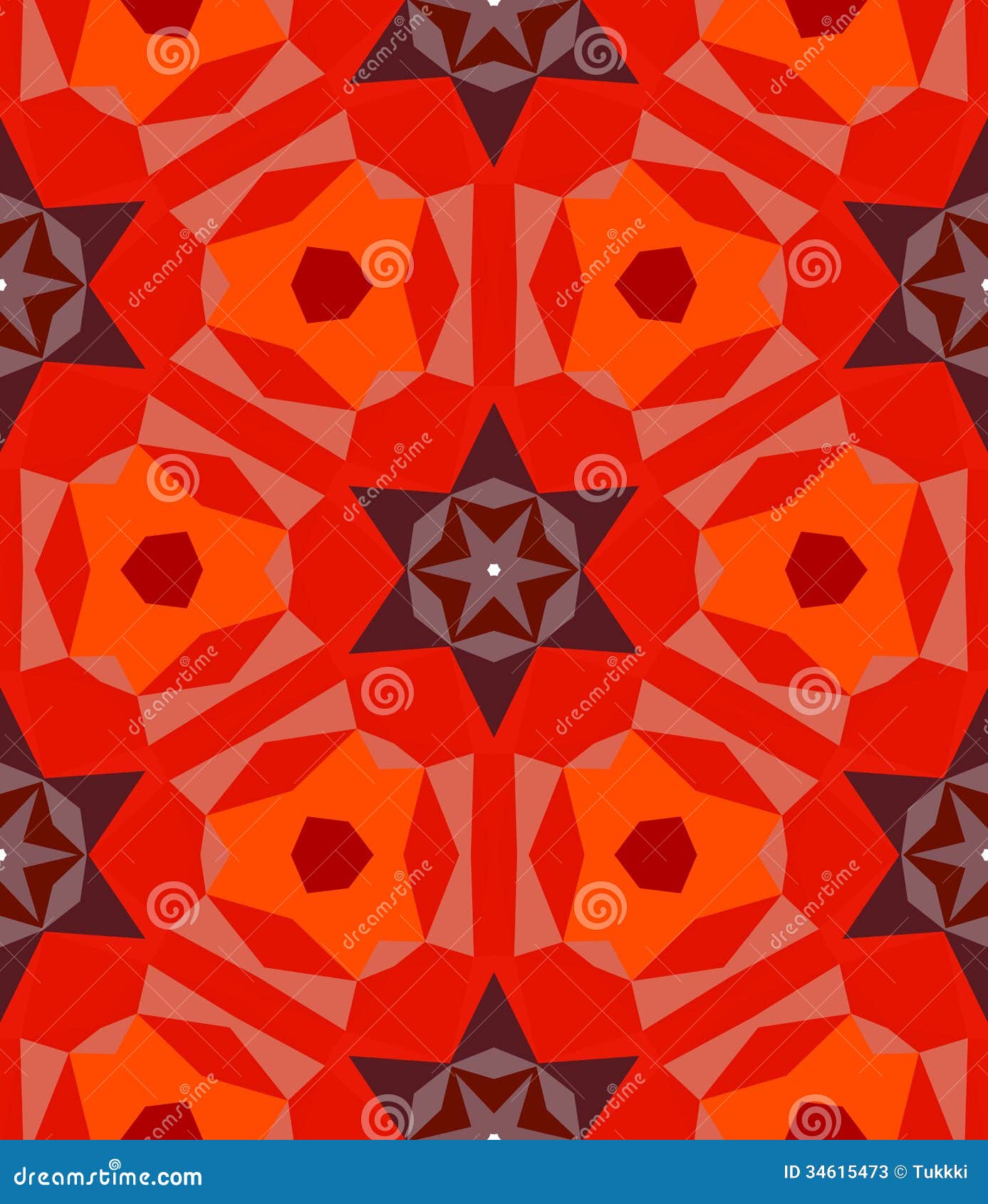 Multicolor Geometric Pattern in Bright Red. Stock Vector - Illustration ...