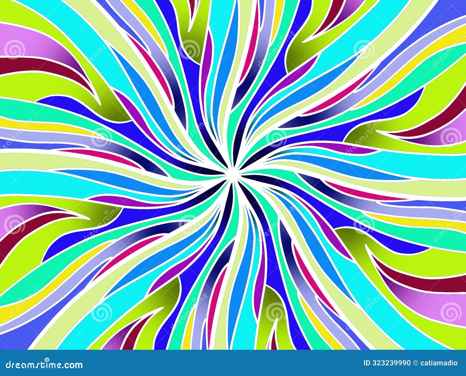 Multicolor Geometric Pattern Design Spiral Artistic Illustration Stock ...