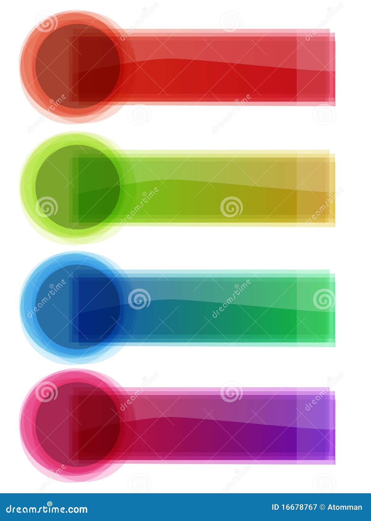 Multicolor glass banners stock vector. Illustration of abstract - 16678767