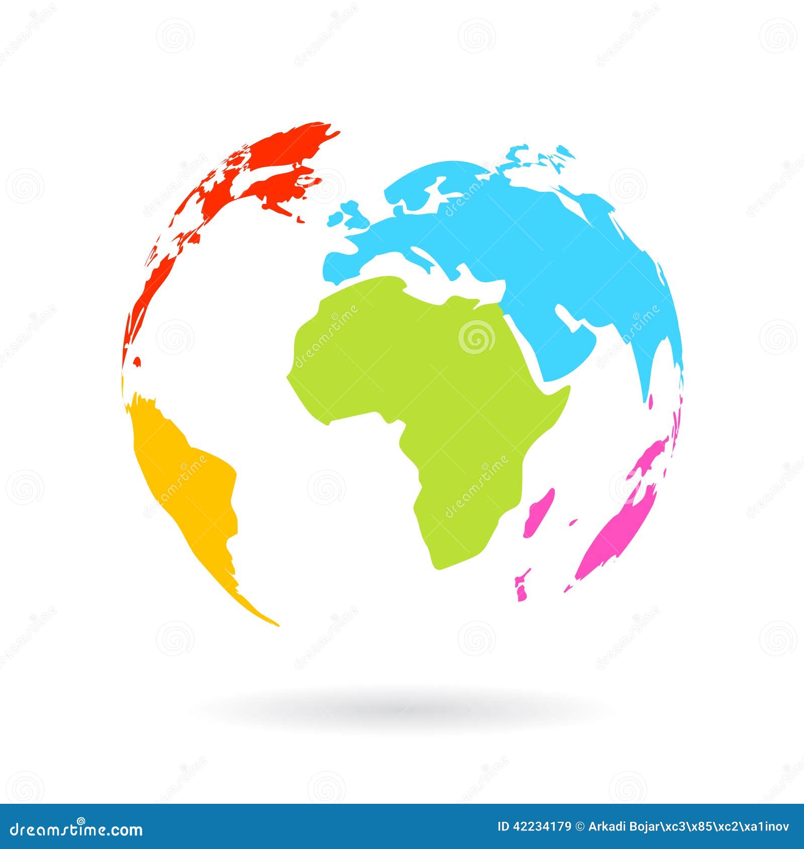 Multicolor globe icon stock vector. Illustration of isolated - 42234179
