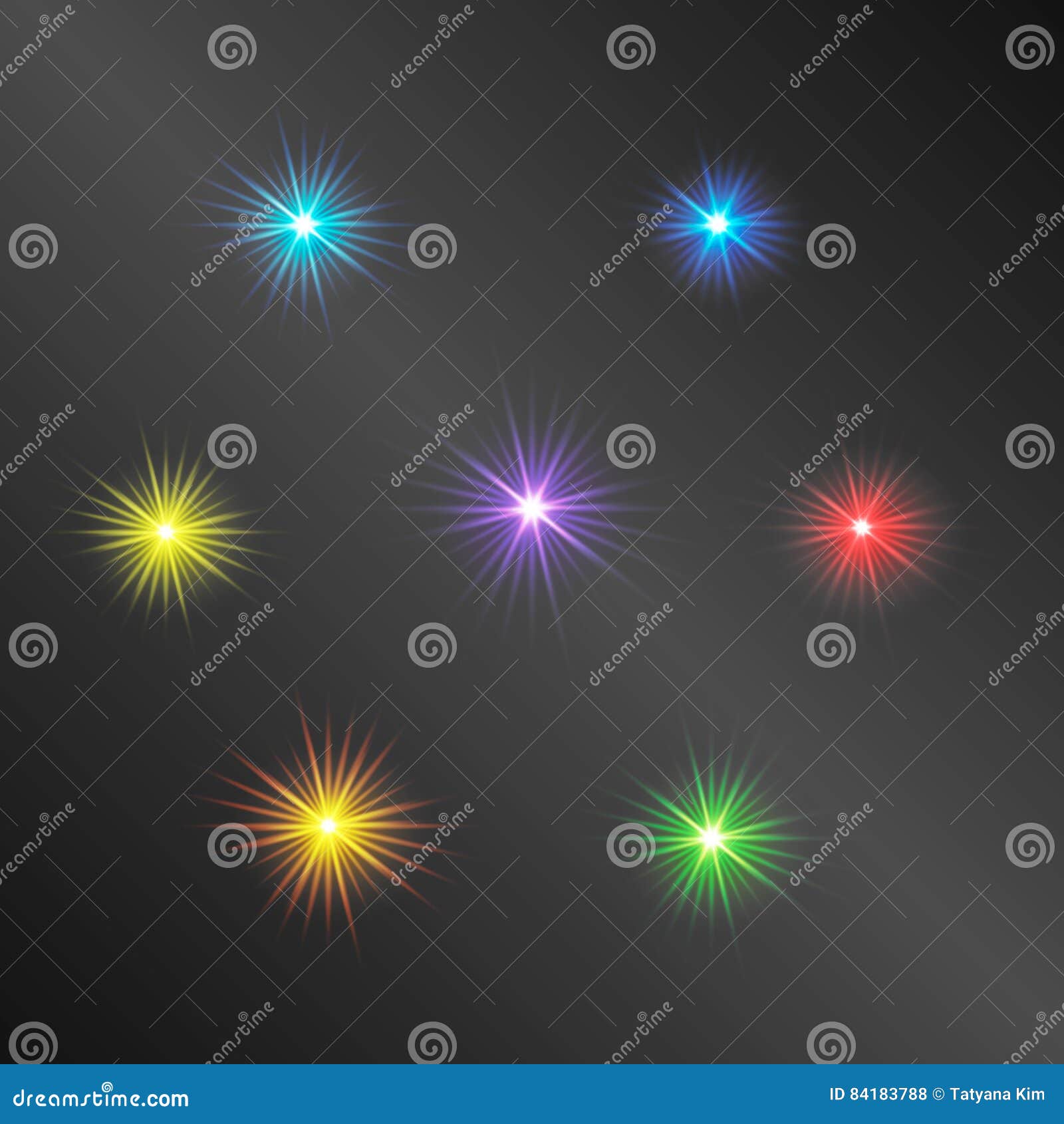 Multicolor Glowing Light Burst Explosion with Transparent. Vector ...