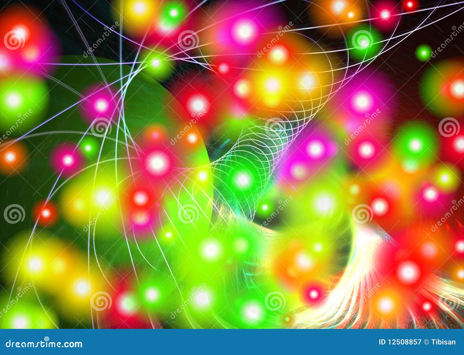 Multicolor glowing shapes stock illustration. Illustration of effect ...