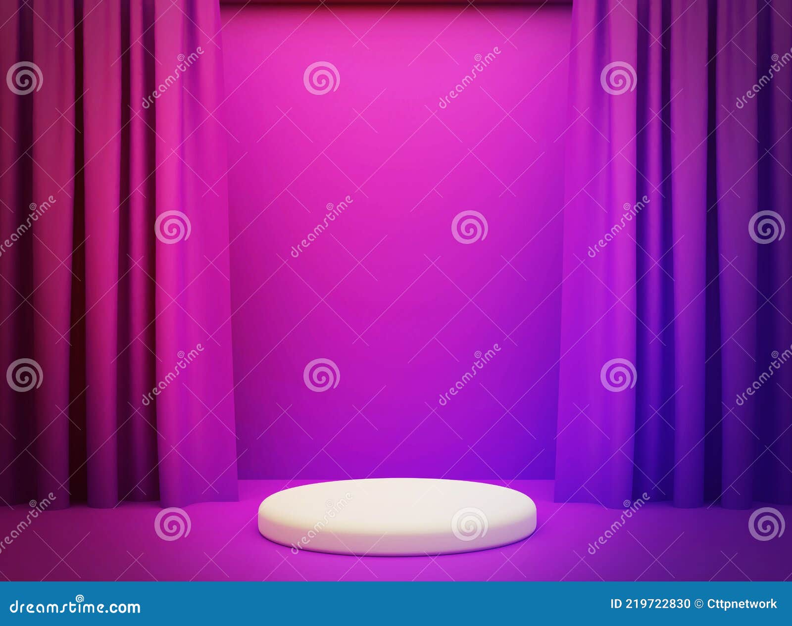 Multicolor Gradient 3d Rendered Stage with Spot Light Abstract Modern ...