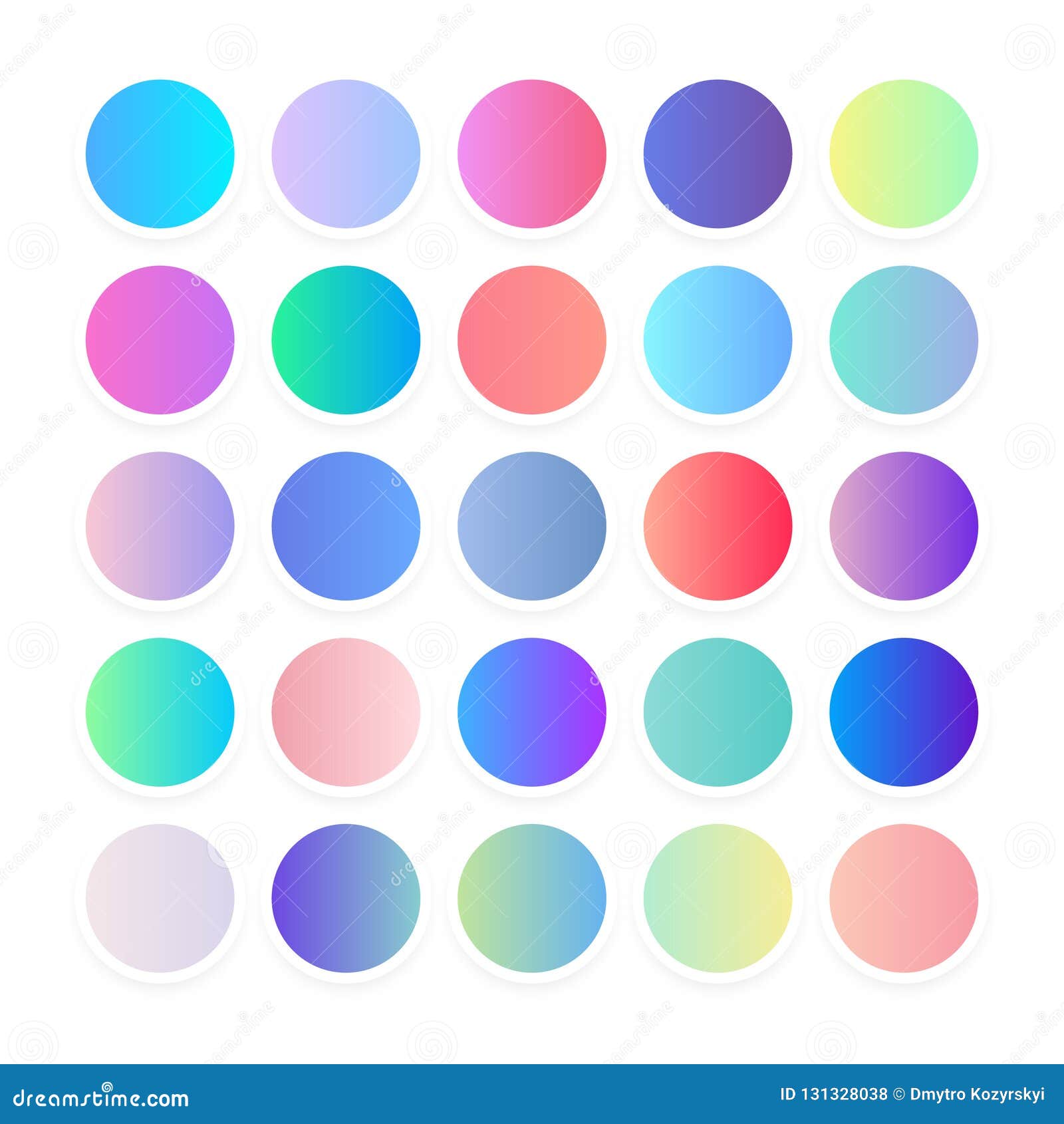 Multicolor Gradients, Soft Color Background. Modern Screen Vector ...